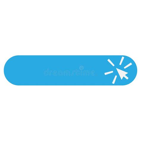 click blank red button with hand pointer clicking icon stock vector