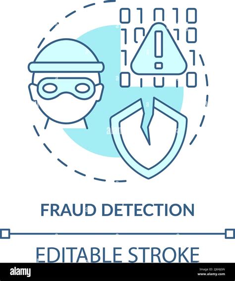 Fraud Detection Turquoise Concept Icon Stock Vector Image And Art Alamy
