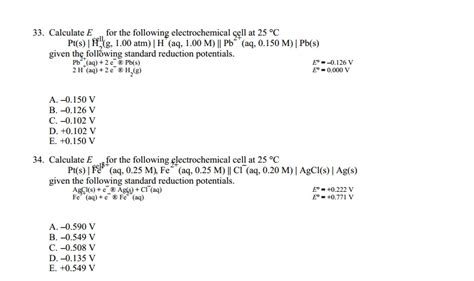 Solved Calculating Cell Potential Nernst Equationim Not