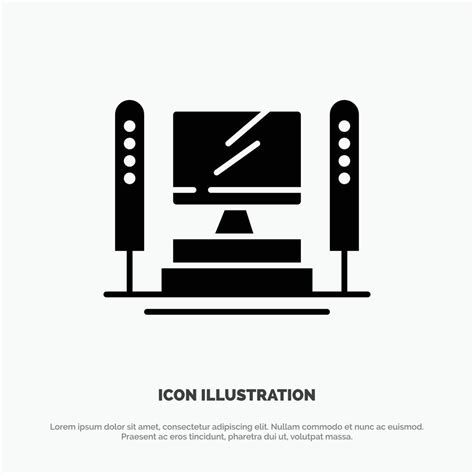 Computer Computing Server Cpu Solid Black Glyph Icon 13532266 Vector