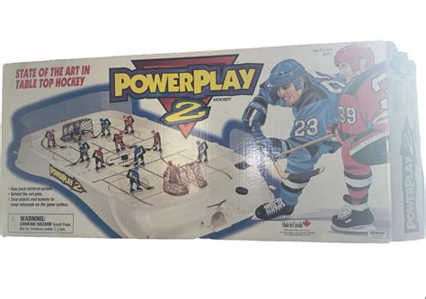 Vintage 1990s Irwin Toys Powerplay 2 Tabletop Ice Hockey Game Made In