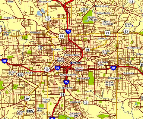 Detailed Map Of Atlanta Georgia
