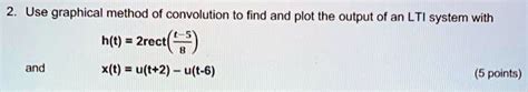 Solved Use The Graphical Method Of Convolution To Find And Plot The