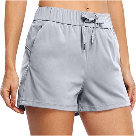 Aherbiu Trackshorts For Women Wide Leg Drawstring Workout Gym Athletic