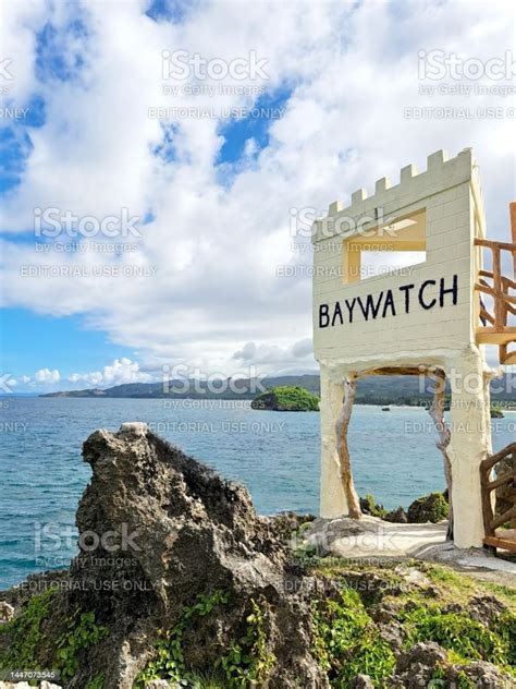 Vertical Shot Of A Wooden Baywatch Lifeguard Stand In Boracay Island