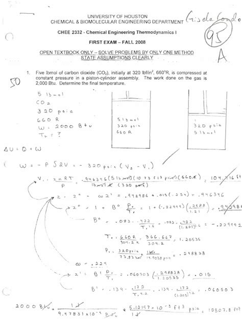 Thermodynamics Practice Tests Pdf Gas Compressor Pressure