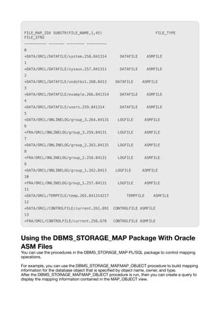 Oracle Database File Mapping For Oracle Asm Files Pdf Free Download
