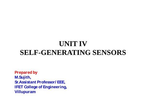 PDF Unit 4 Self Generating Sensors DOKUMEN TIPS