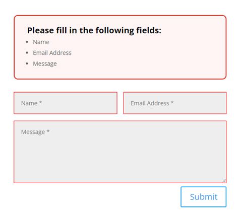 Error Message Settings Pee Aye Creative