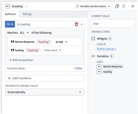 Boolean Variable Transform In Workshop Will Not Update Current Value Ask The Community