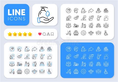 Business Meeting User Notification And Fireworks Line Icons For Web App Pictogram Icon App