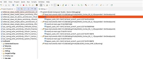 Lp Am243 M4f Core Is Already Running When Debug Starts Arm Based