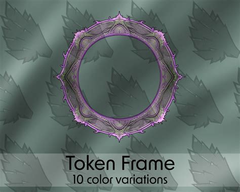Dnd Profile Token Frame 10 Colors Alien Organic Fantasy For Roll20