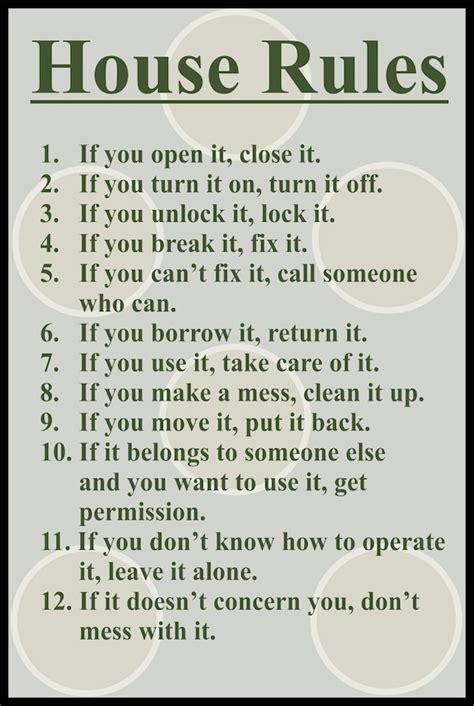 Example Of House Rules For Tenants At Carol Moe Blog