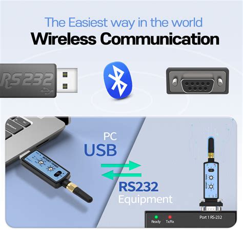 Long Range Bluetooth Rs232 Serial Adapter Wireless Rcport Td410 300m D Sub9 F Battery Tradekorea
