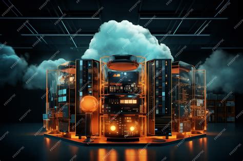 Premium Photo Data Wireless Storage Illustration Networking Icon Cloud Communication Connect