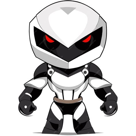 Premium Vector Mascotstyle Robot Front View