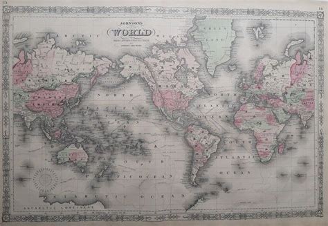 Mapa Del Mundo Johnson And Ward Johnsons Map Of The Catawiki