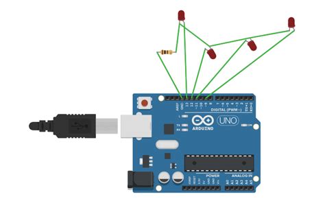 Circuit Design Multiple Led Tinkercad