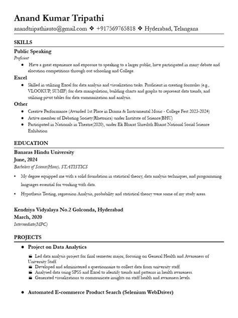 Anand Resume Pdf
