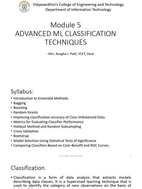 module 5 advanced classification techniques pdf cross validation