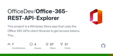 Github Officedevoffice 365 Rest Api Explorer This Project Is A