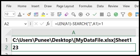 How To Get File Path In Excel Quick Formula