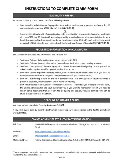 Fillable Online Instructions To Complete Claim Form Fax Email Print Pdffiller