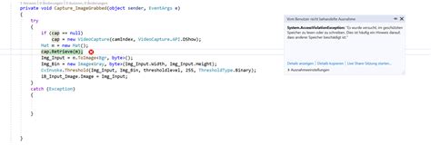 c emgucv retrieve mat system accessviolationexception r csharp