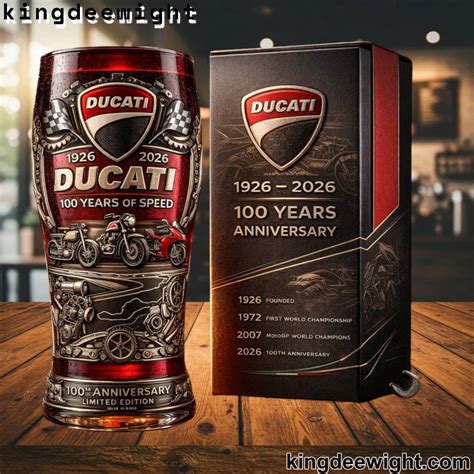 Ducati 1926 2026 100 Years Of Speed Limited Edition Beer Glass