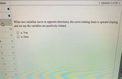 Solved Stions 4 Question 3 Of 60 O When Two Variables Move