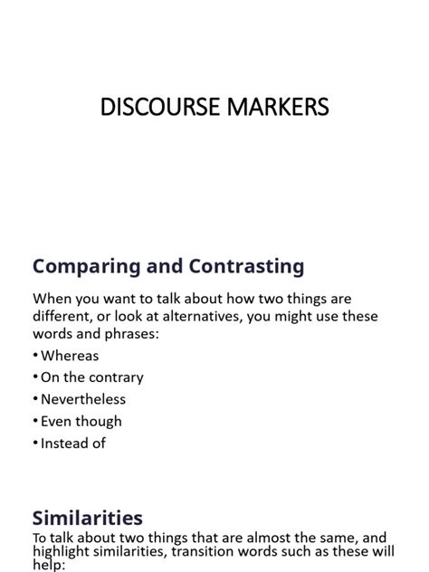Discourse Markers Pdf