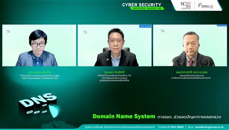 Cyber Security Knowledge Sharing ครั้งที่ 21 “ระบบ Dns Domain Name System ทางรอด ช่วยลดปัญหา