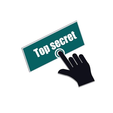 Premium Vector Hand Mouse Cursor Clicks The Top Secret Button Vector