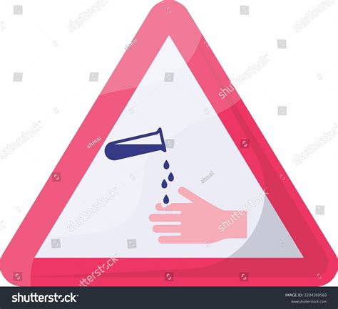 Avoid Touch Naked Hands Concept Corrosive Stock Vector Royalty Free Shutterstock