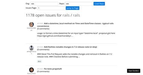 Rsk Github Issues Example Codesandbox