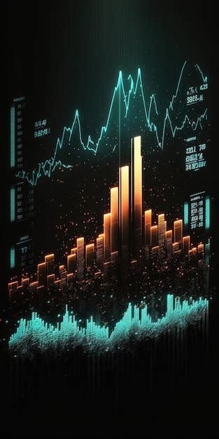 Premium Ai Image Generative Ai Stock Market Chart Lines Financial Graph On Technology Abstract