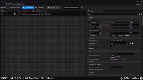 Quick Dev Tip 102 Ue4 Ue5 List Modified Variables — Cbgamedev