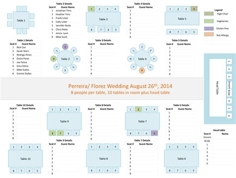 Seating Chart Template Excel