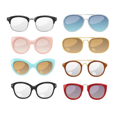 Premium Vector Glasses On White Background