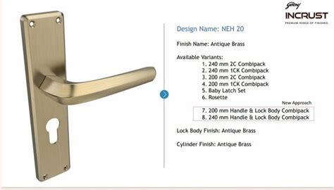 Mortise Rectangular Godrej Antique Brass Locks 20 Mm At Rs 2300 In Noida