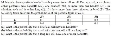 Solved Mobile Telephones Perform Handoffs As They Move From