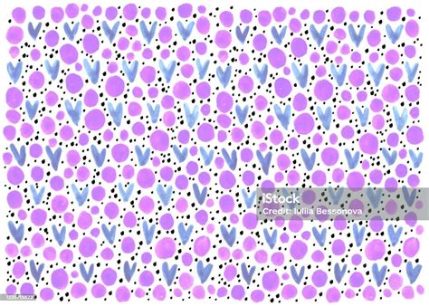 하트 얼룩과 원추상 배경 브러쉬 스트로크 수채화 페인트 반점 어린이 스케치 낙서 손으로 그린 거친에 대한 스톡 벡터 아트 및 기타 이미지 Istock