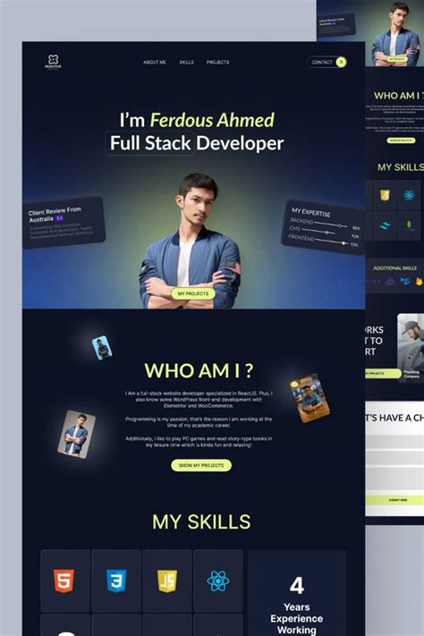 Website Developer Portfolio Ui Redesign Portfolio Website Design Web Design Portfolio Web Design