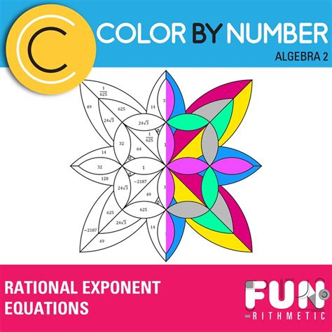 Rational Exponent Equations Color By Number Funrithmetic