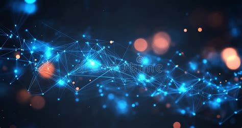 Abstract Network Connection Digital Data Flow Technology Background Stock Image Image Of