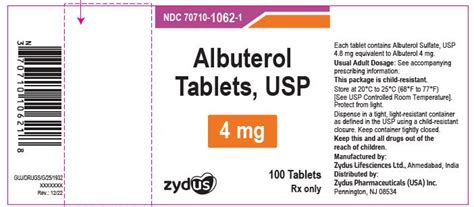 Albuterol Tablets Usp