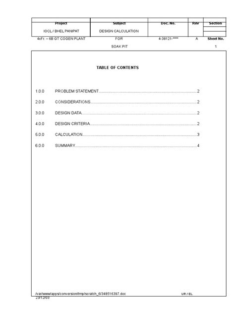 Soak Pit Design Calculation Pdf Volume Litre