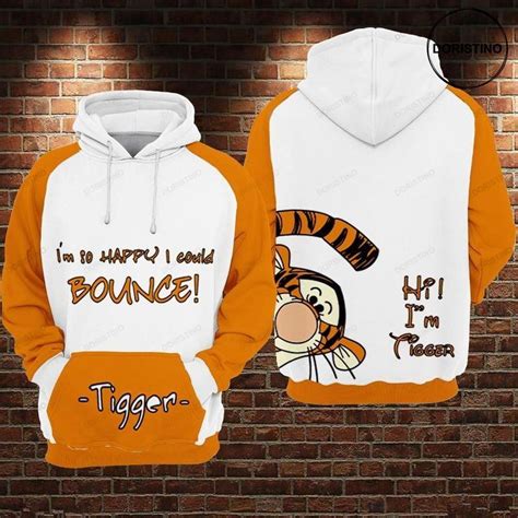 Hi Im Tigger Im So Happy I Could Bounce Winnie The Pooh Awesome 3d Hoodie
