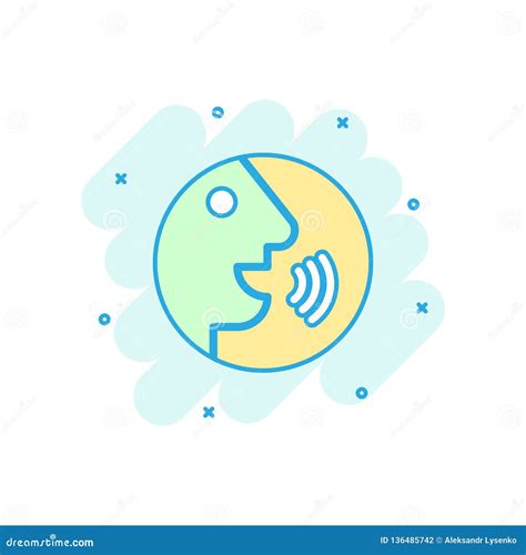 Voice Command With Sound Waves Icon In Comic Style Speak Control